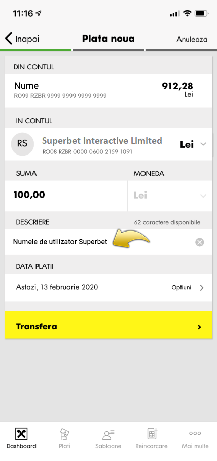 Depunere prin Transfer bancar – Superbet Suport – Întrebări frecvente ...